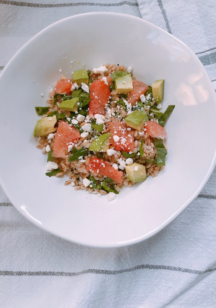 Recovery Meals Farro Salad – my plate your plate